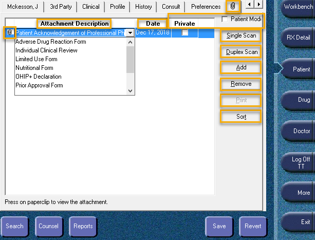 Scanning and Adding Attachments