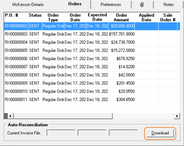Downloading McKesson Invoices and Reconciling all Purchase Orders ...