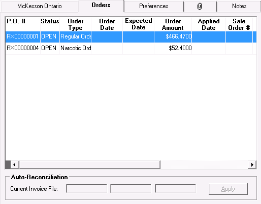 Using the Orders Tab