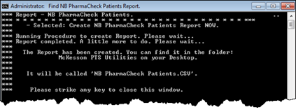 New Brunswick PharmaCheck Patient Report Utility